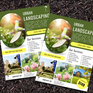 Landscaping Flyer Template, Gardening Flyer Template, Lawn Mowing Flyer ...