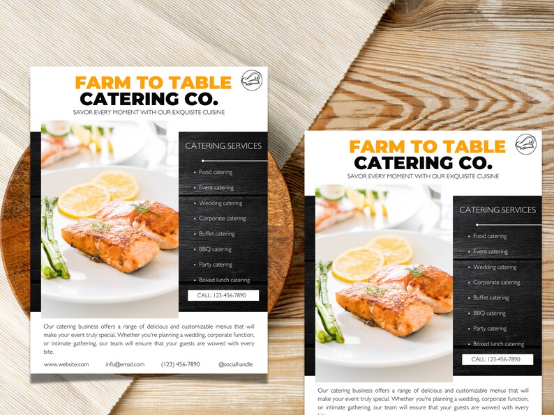 Catering Flyer Template, Editable Catering Flyer Guide, Instant ...