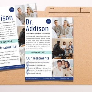 Counseling Psychology Therapy Flyer Templates Design, Editable ...
