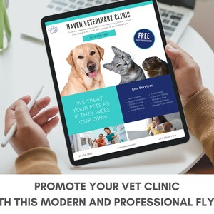 Pet Veterinary Flyer, DIY Canva Pet Veterinary Flyer Template 2024 ...
