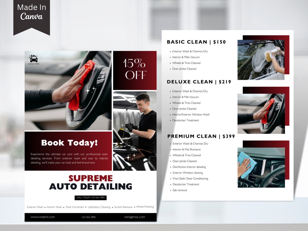 Auto Detailing, Car Detailing Flyer, Auto Flyer, Automotive Services ...