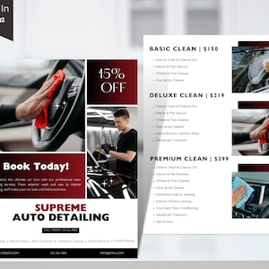 Auto Detailing, Car Detailing Flyer, Auto Flyer, Automotive Services ...