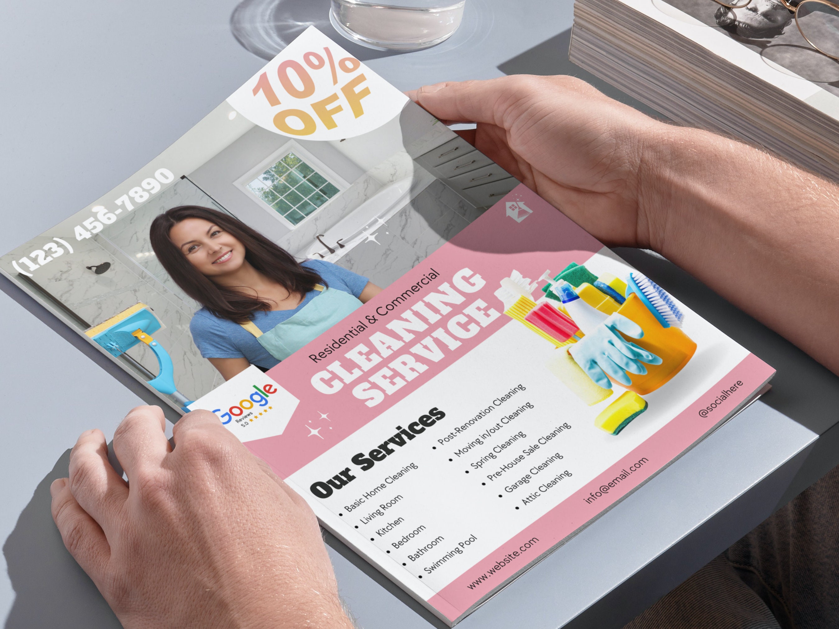 Cleaning Service Flyer, DIY Sheet, Cleaning Service Poster, Housekeeping Flyer, Editable ...