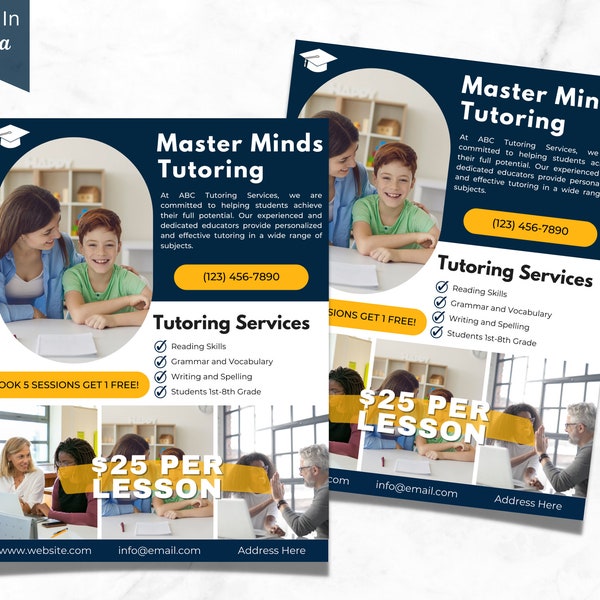 Tutoring Flyer - Etsy