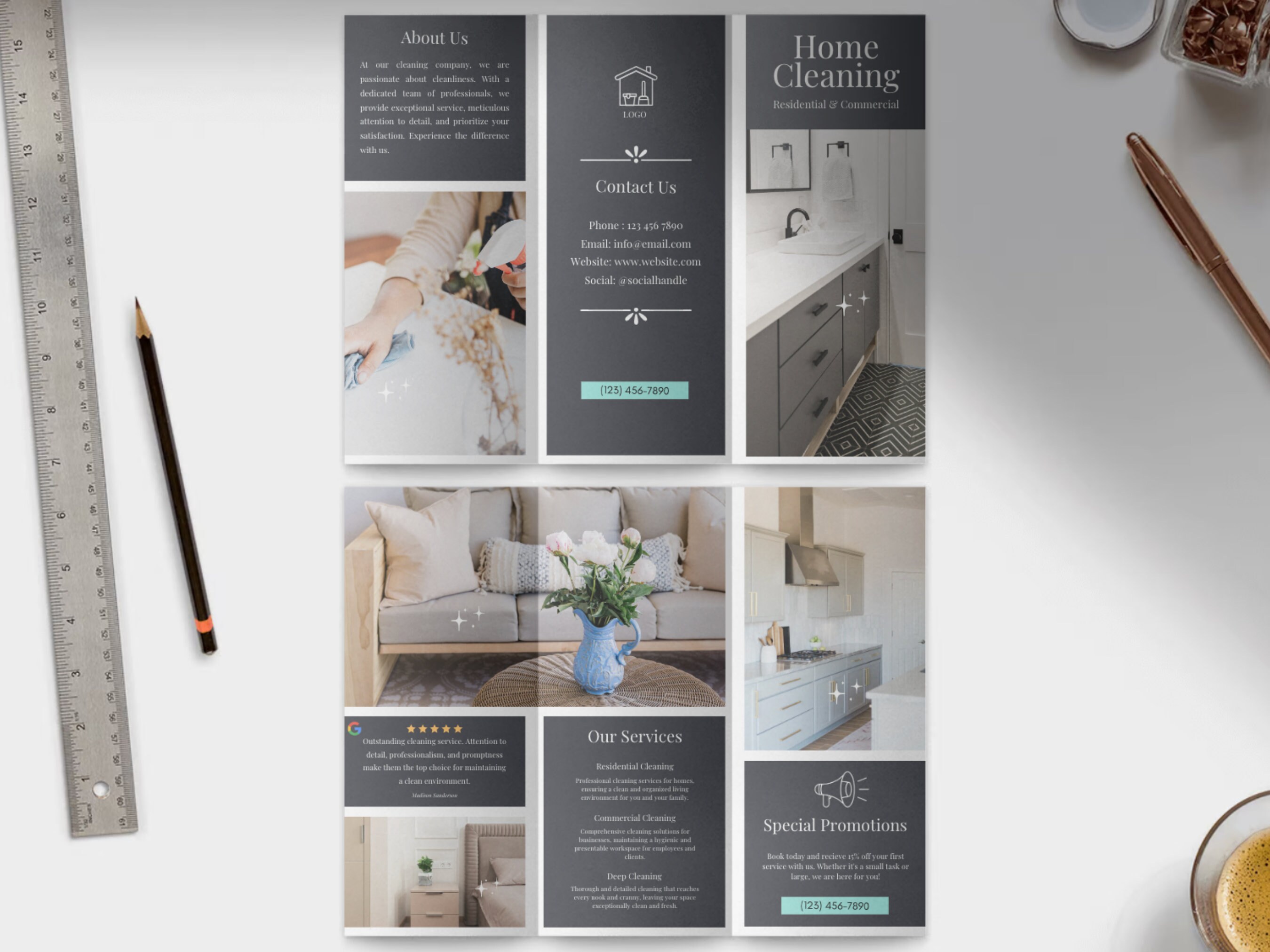 Cleaning Service Brochure, Cleaning Service Poster, Housekeeping Flyer ...