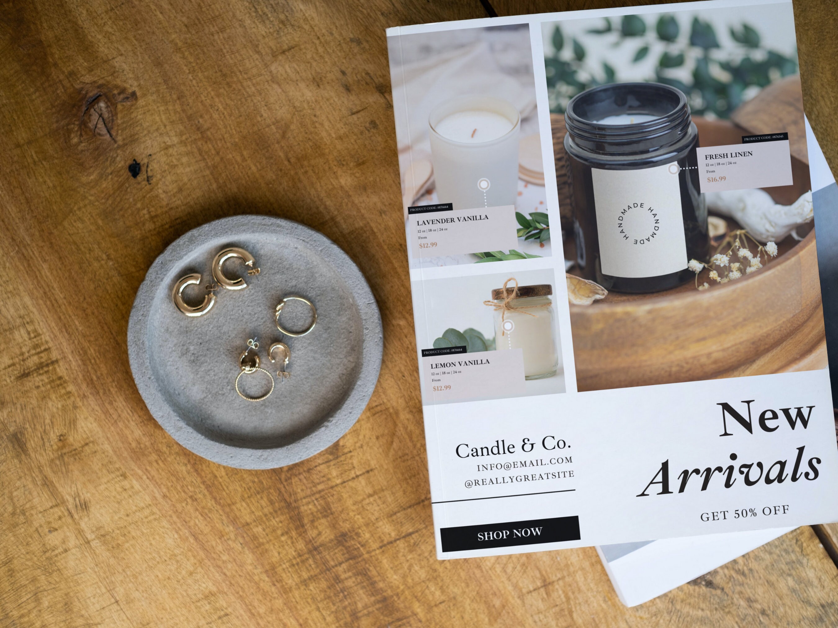 Candle Line Sheet Flyer, Line Sheet for Wholesale, Price List Template ...