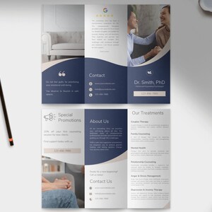 Counseling Psychology Therapy Brochure Templates Design, Mental Health ...