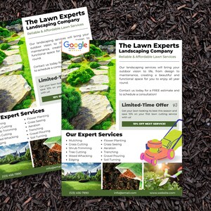 Landscaping Flyer Template, Gardening Flyer Template, Lawn Mowing Flyer ...