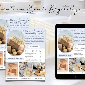 Handmade Soap Flyer Template, Editable Handmade Soap Making Small ...