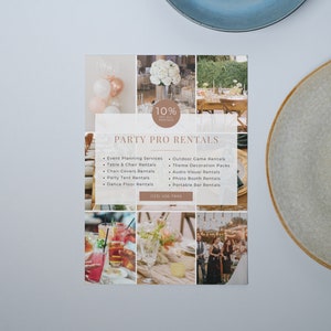 Party Rental Flyer Template, DIY Leaflet for Party Equipment, Event ...