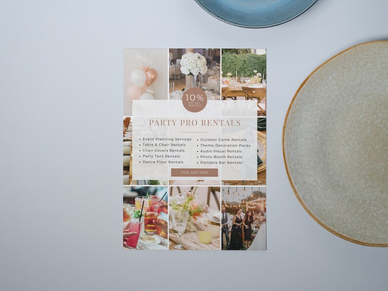 Party Rental Flyer Template DIY Leaflet for Party Equipment - Etsy