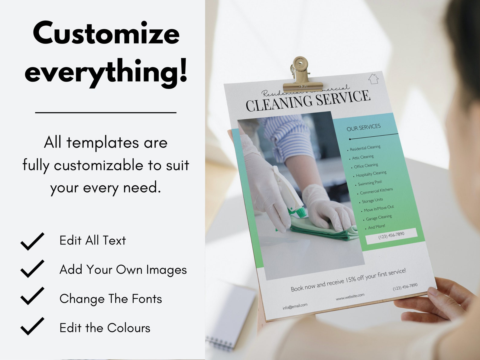 Cleaning Service Flyer DIY Sheet Cleaning Business Poster - Etsy