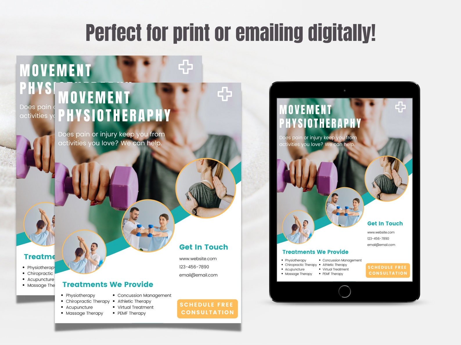 Chiropractor Therapy Template Physiotherapy Promotion Flyer - Etsy Canada