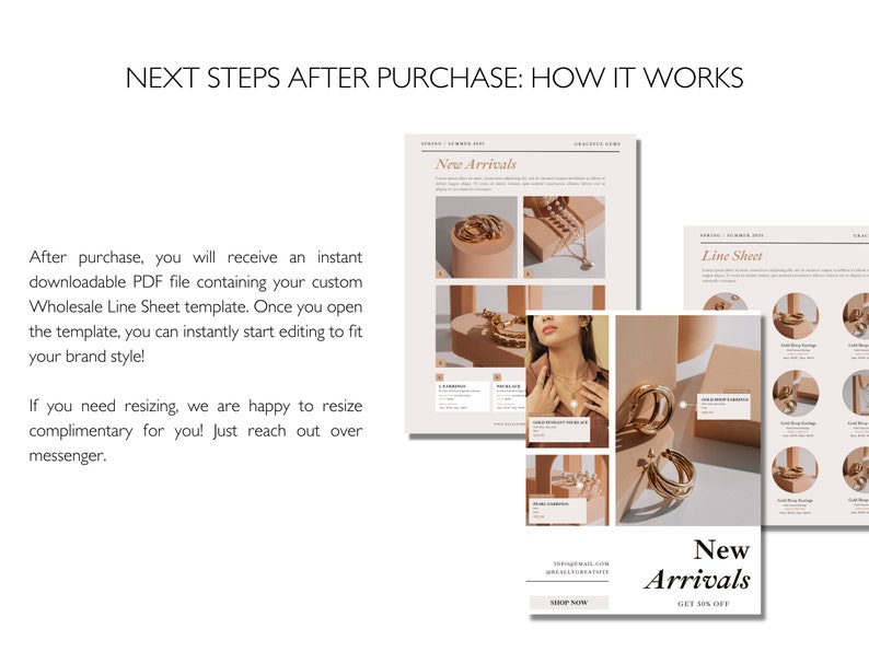 Editable Wholesale Line Sheet Template, Wholesale Catalog & Price List ...