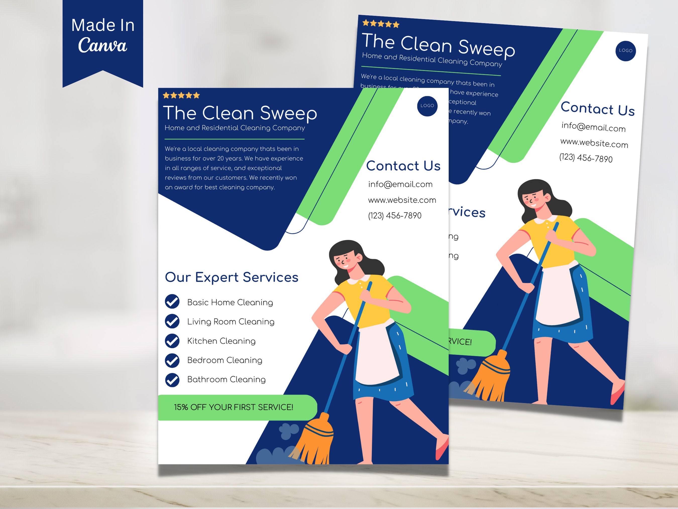 Cleaning Service Flyer, DIY Sheet, Cleaning Service Poster ...