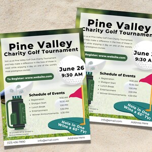 Golf Tournament Flyer Template, Editable Golf Flyer Guide, Instant ...