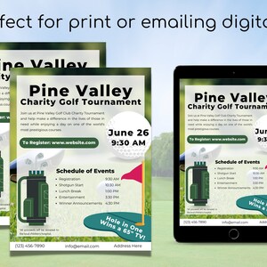 Golf Tournament Flyer Template, Editable Golf Flyer Guide, Instant ...