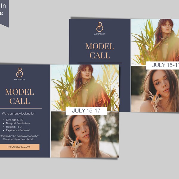 Photography Model Call Template - Etsy