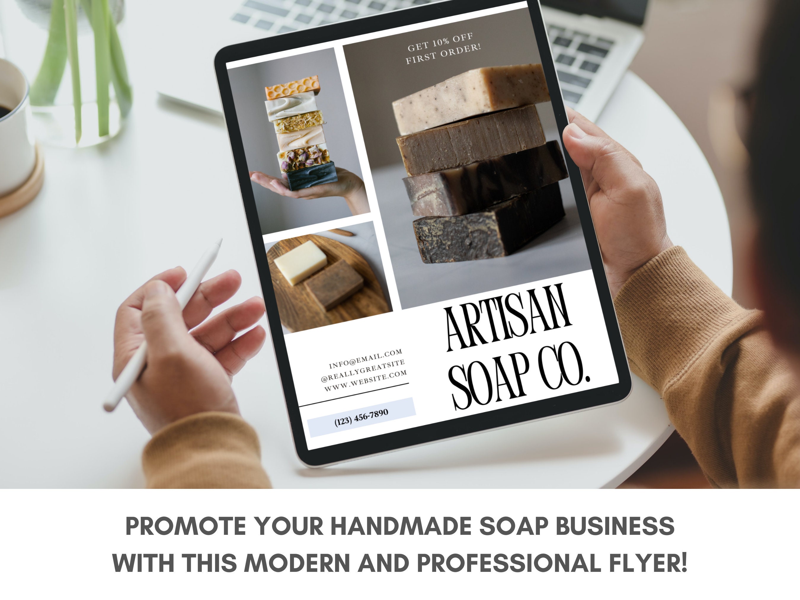 Handmade Soap Flyer Template Editable Handmade Soap Making - Etsy