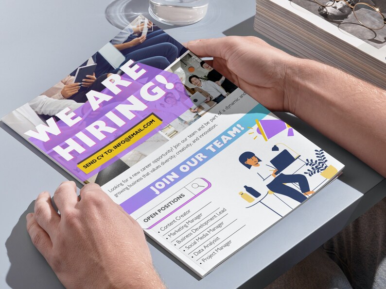 DIY Hiring Flyer Templates Design, We're Hiring Flyer, We're Hiring ...