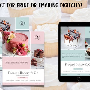 Cake Flyer Template, Cupcake Cake Business Flyer, Baking Dessert Flyer ...