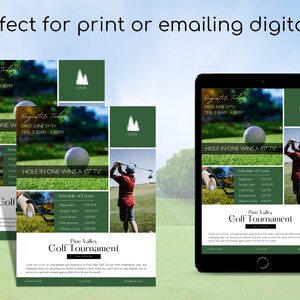 Golf Tournament Flyer Template, Editable Golf Flyer Guide, Instant ...