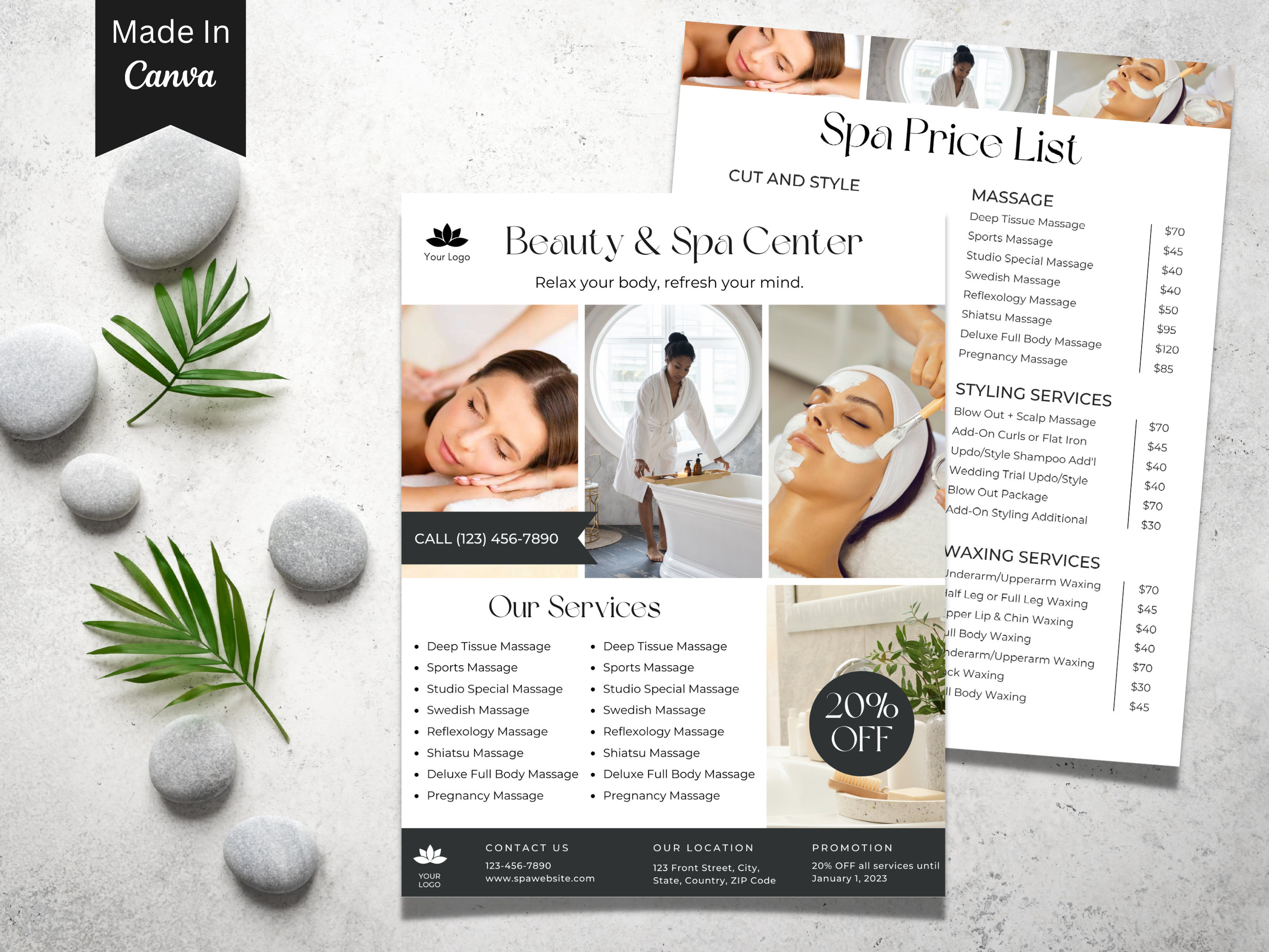 Spa Flyers Templates