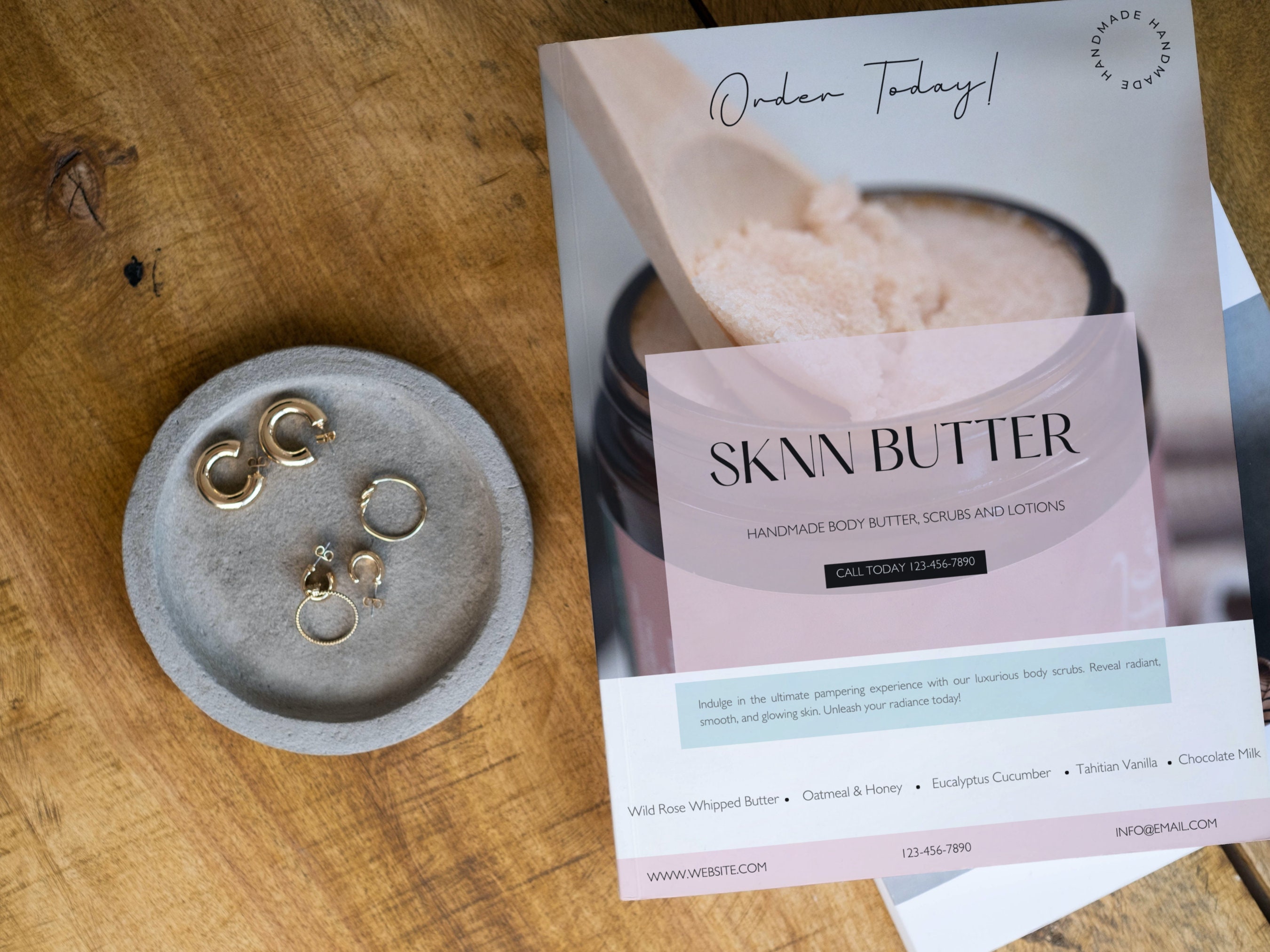 Body Scrub Flyer Template, Editable Handmade Body Scrub Small Business ...