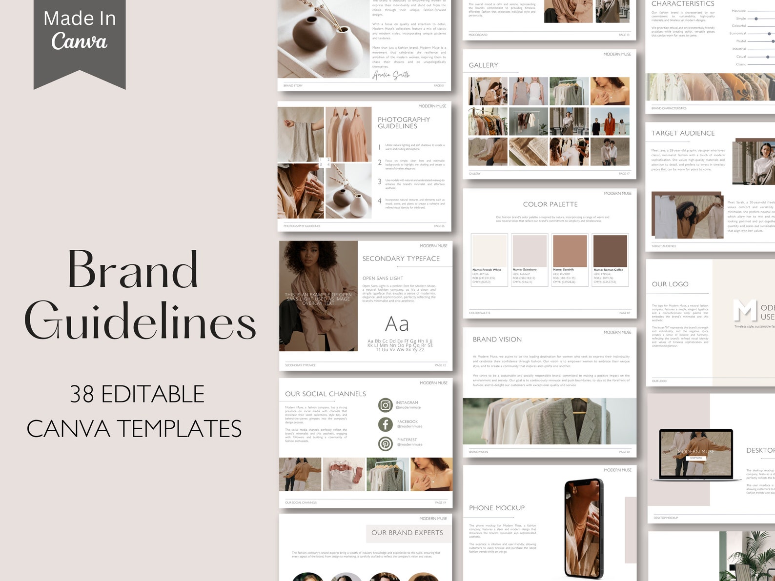 Brand Guidelines Template - Brand Style Guide, Presentation Template ...