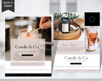 Candle Making Business Flyer Template - Etsy