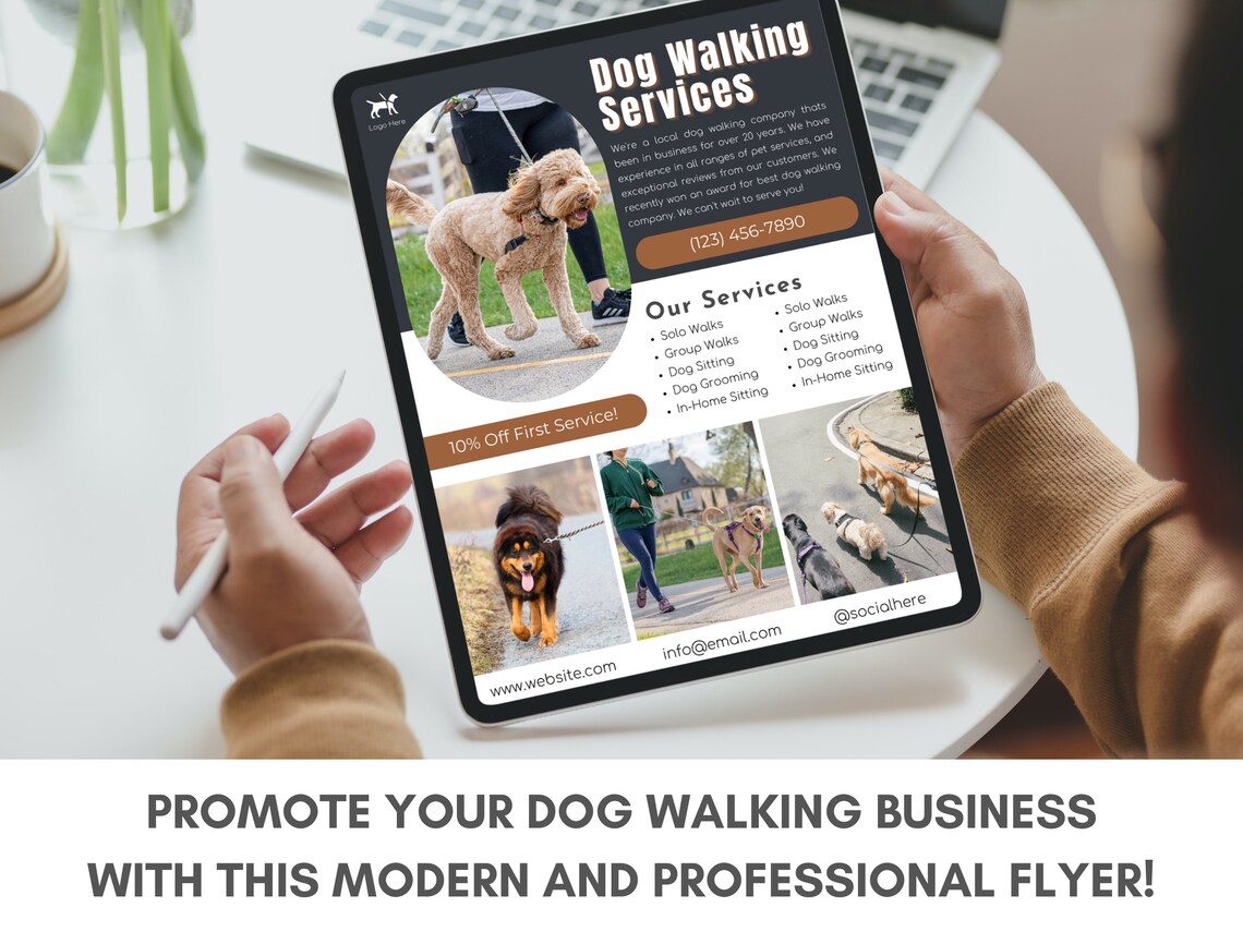 Dog Walking Flyer Poster Leaflet, Pet Sitting Flyer Poster Leaflet, Pet ...