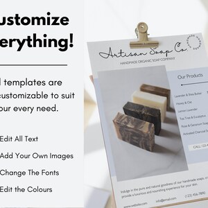 Handmade Soap Flyer Template Editable Handmade Soap Making - Etsy