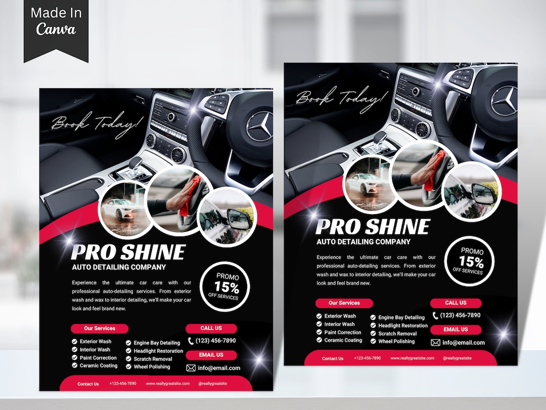 Auto Detailing, Car Detailing Flyer, Auto Flyer, Automotive Services ...