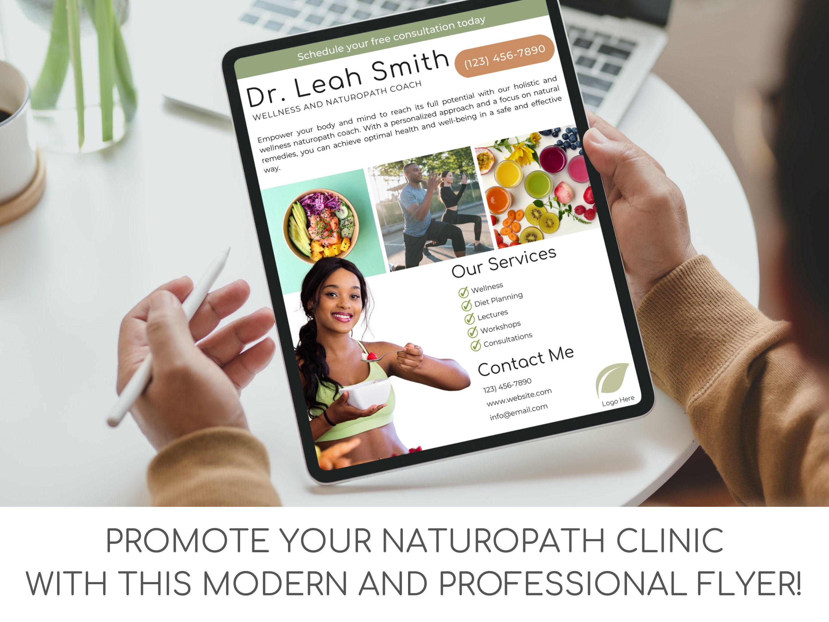 Wellness Coach Flyer Template, DIY Canva Flyer Template, Marketing ...