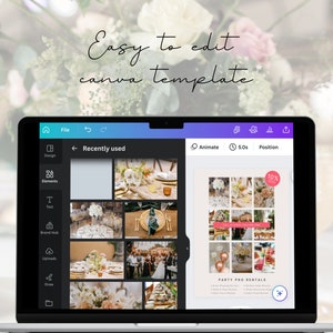 Party Rental Flyer Template, Event Decor Flyer, Editable in Canva ...