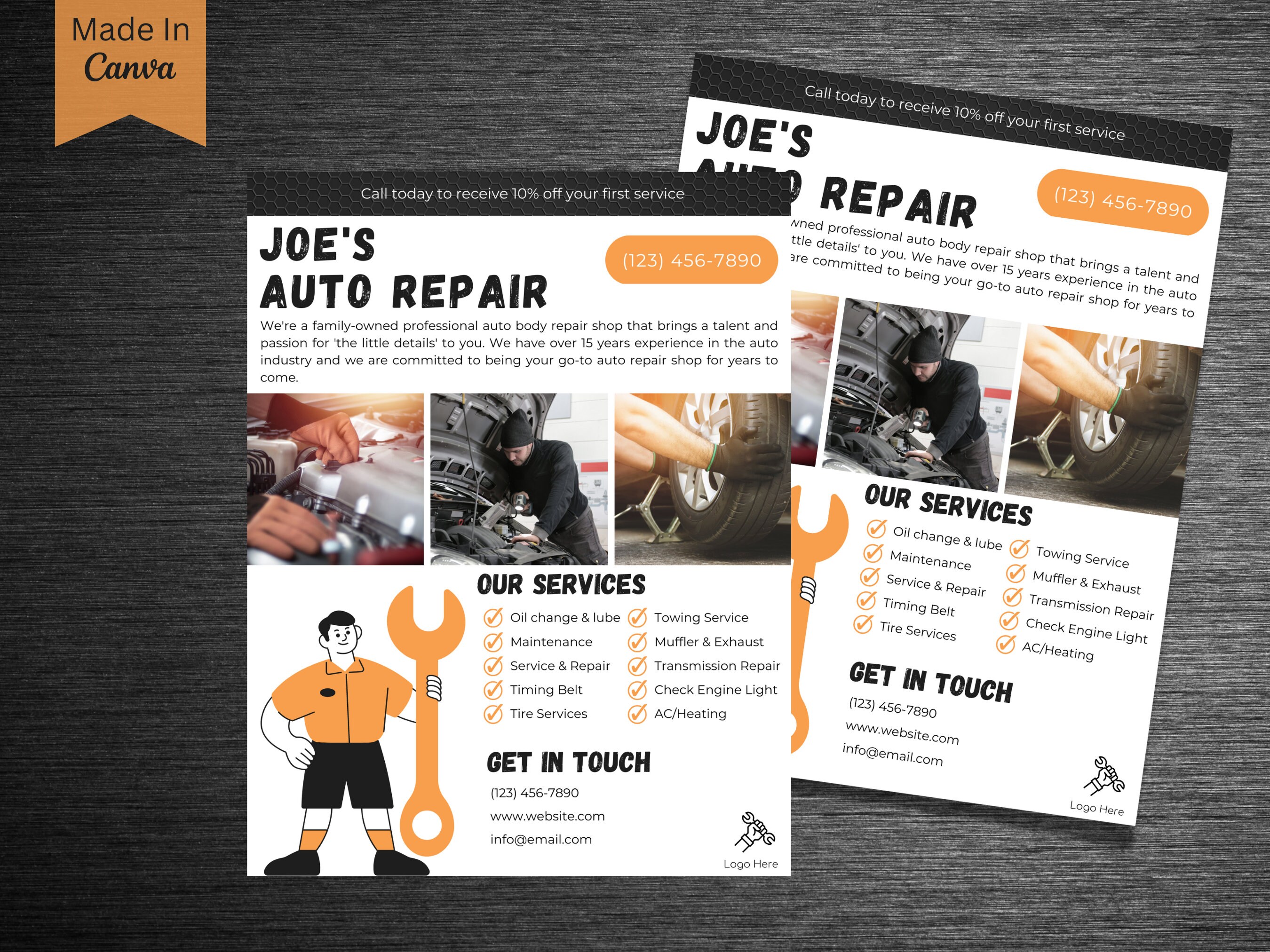 Auto Body Flyer DIY Flyer Template Design Car Repair Flyer - Etsy