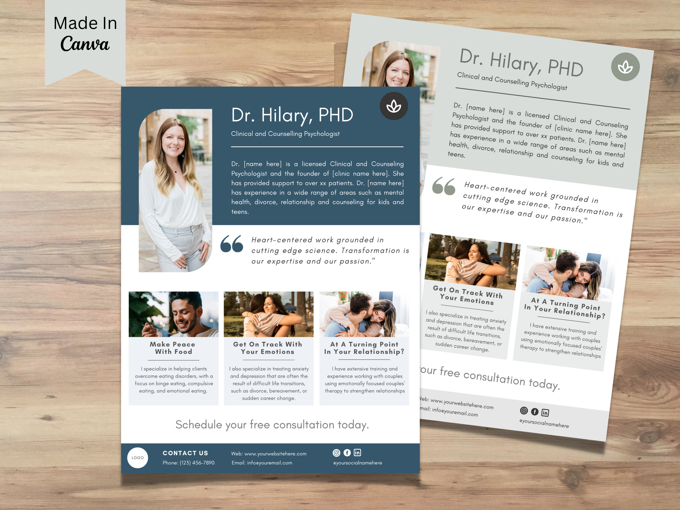 Counseling Psychology Therapy Flyer Templates Design, Mental Health ...