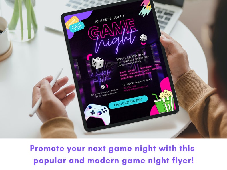 Trivia Night Flyer, Editable Game Night Invitation, Trivia Night ...