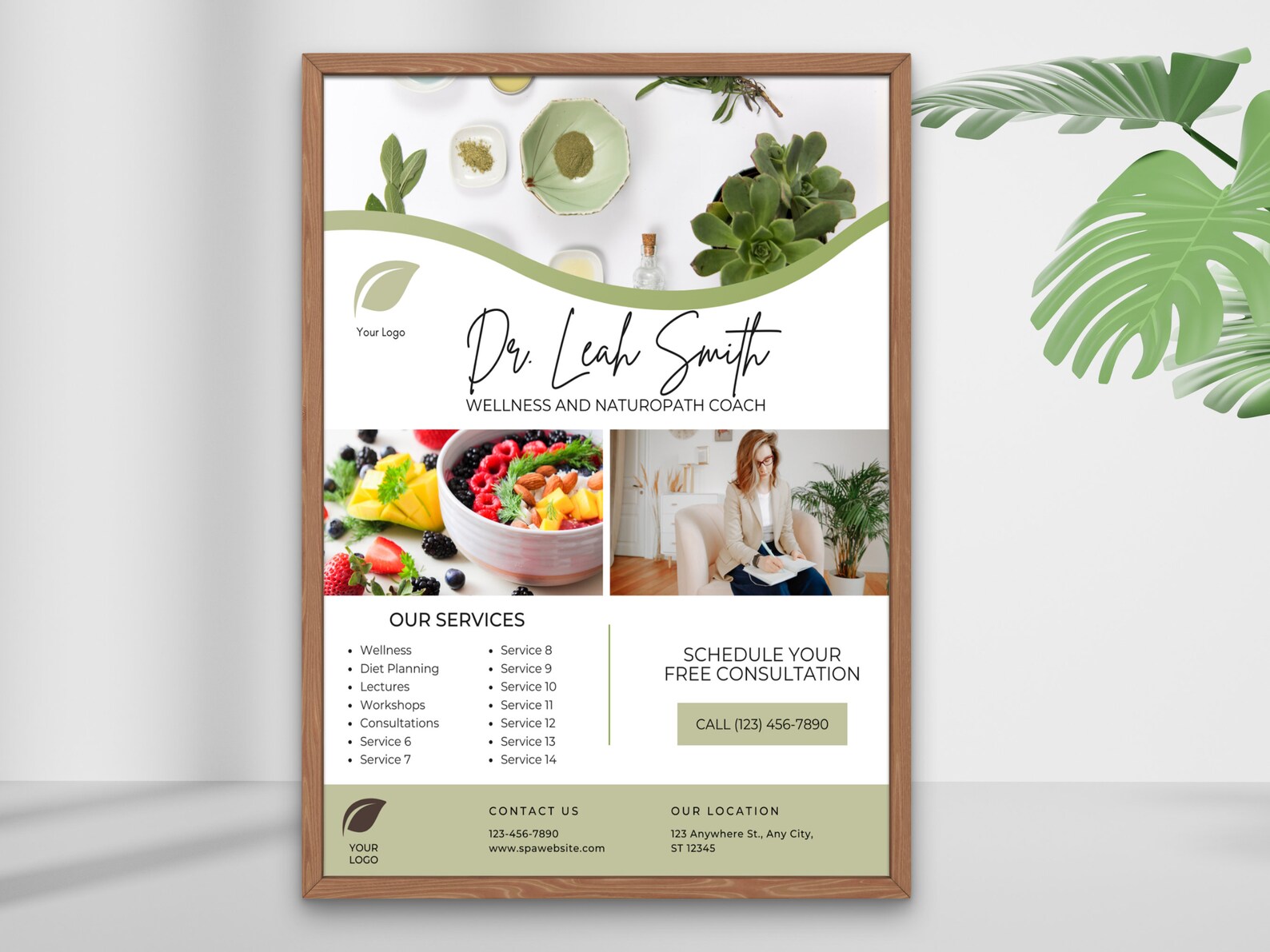 Wellness Coach Flyer Template DIY Canva Flyer Template for - Etsy