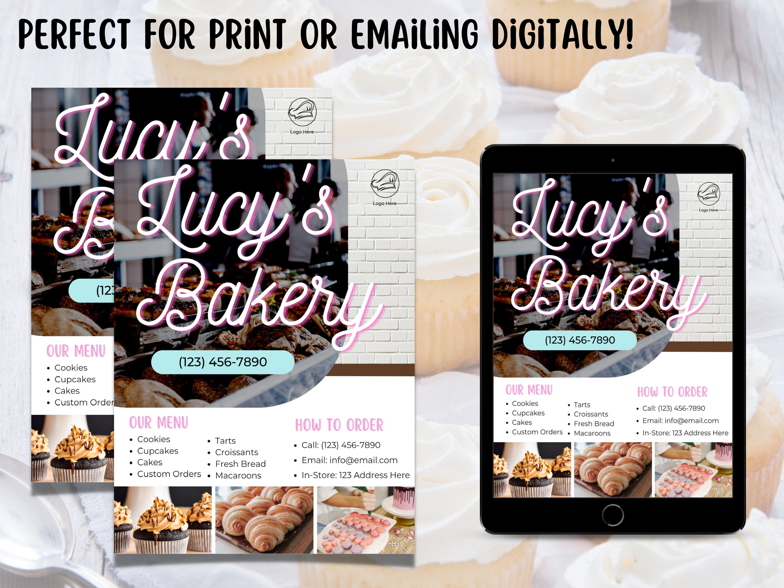 Cake Flyer Template Cupcake Cake Business Flyer Baking - Etsy