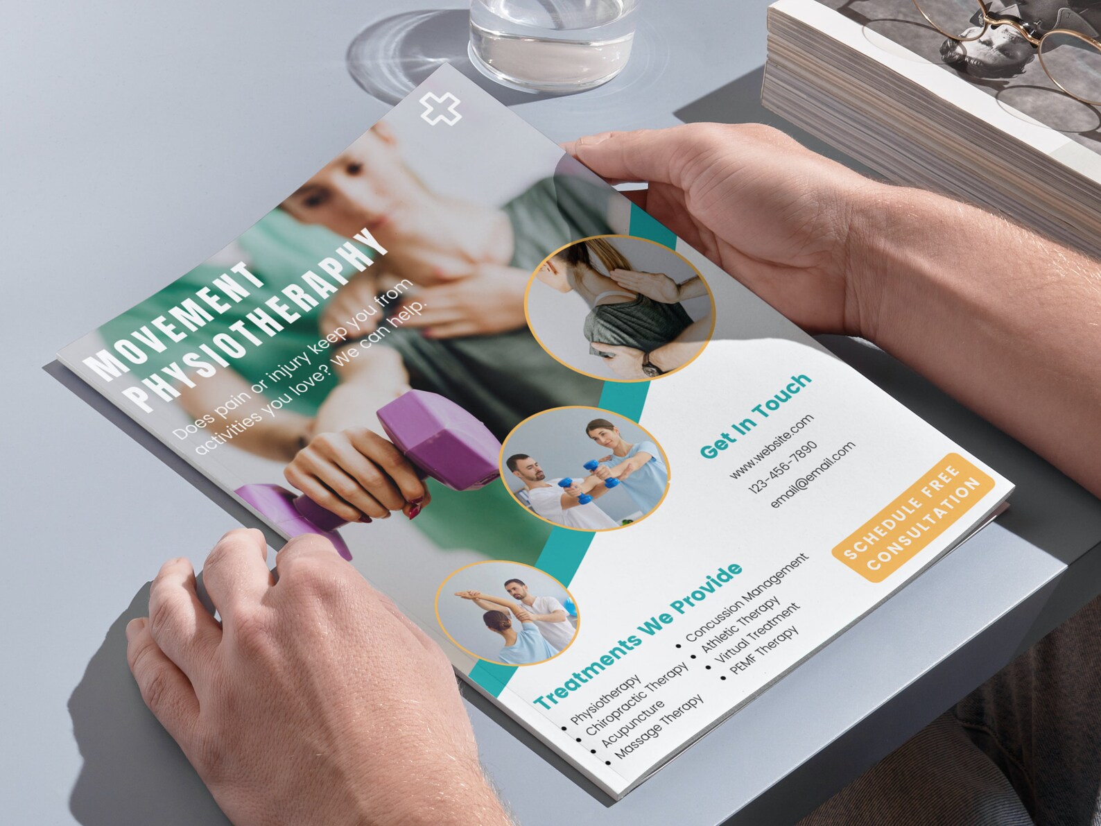 Chiropractor Therapy Template, Physiotherapy Promotion Flyer, Business ...