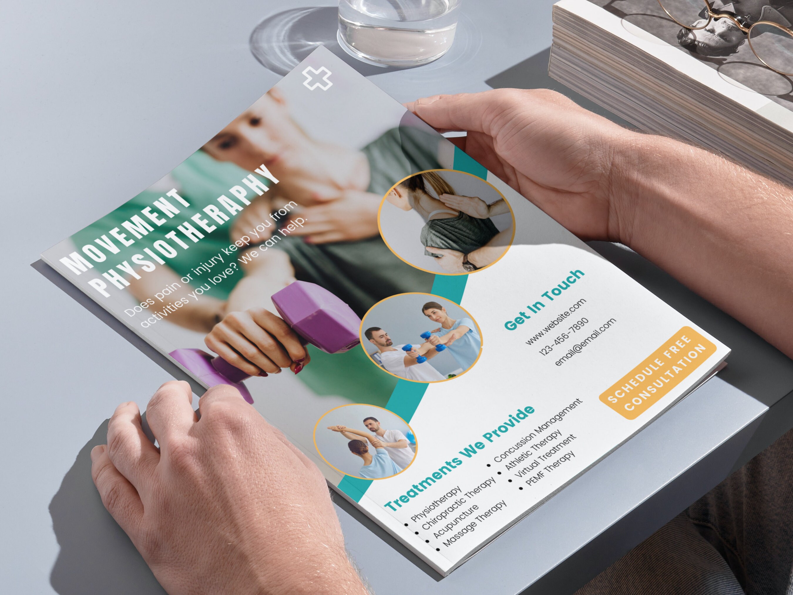 Chiropractor Therapy Template, Physiotherapy Promotion Flyer, Business ...