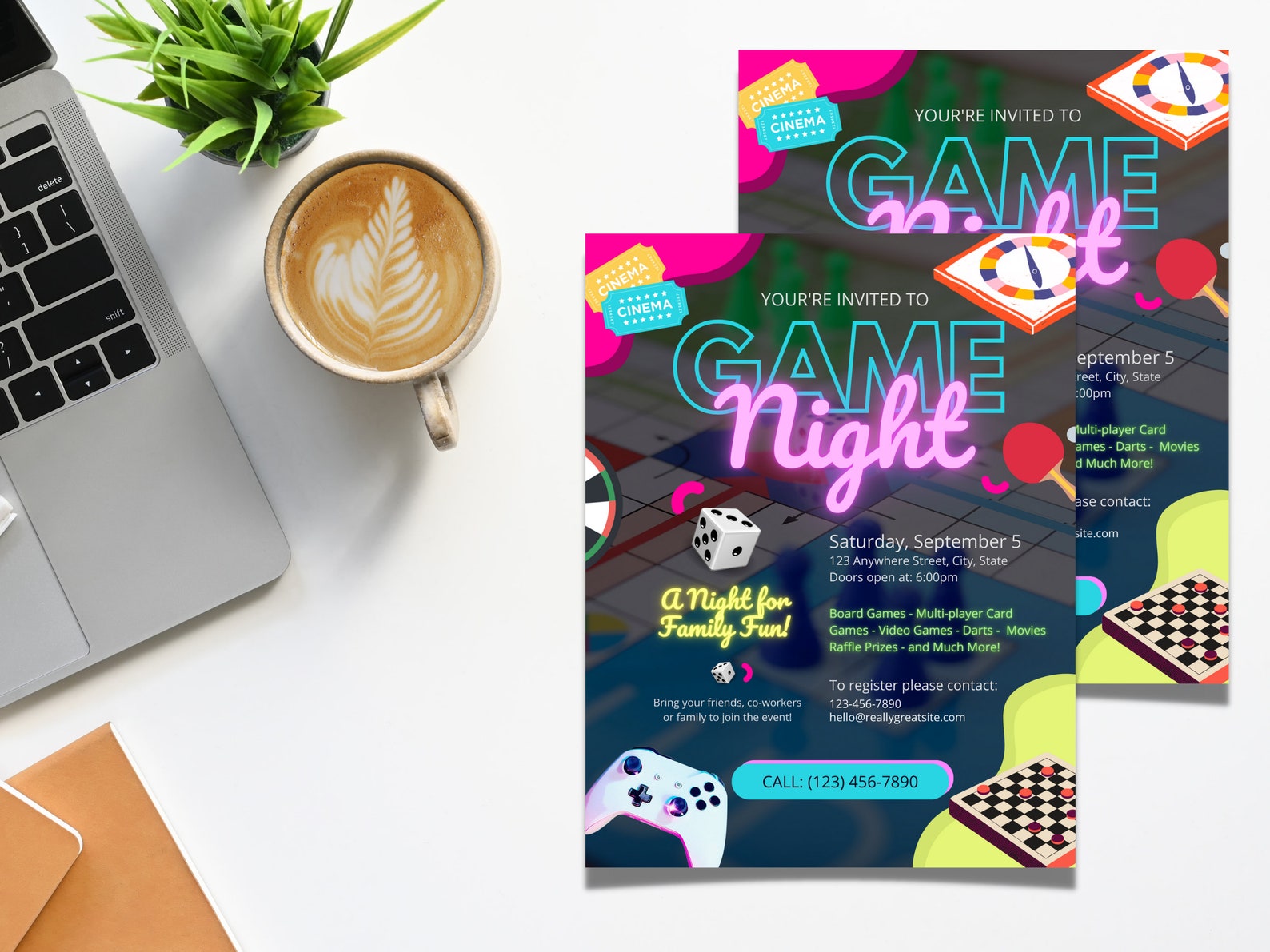 Trivia Night Flyer, Editable Game Night Invitation, Trivia Night ...