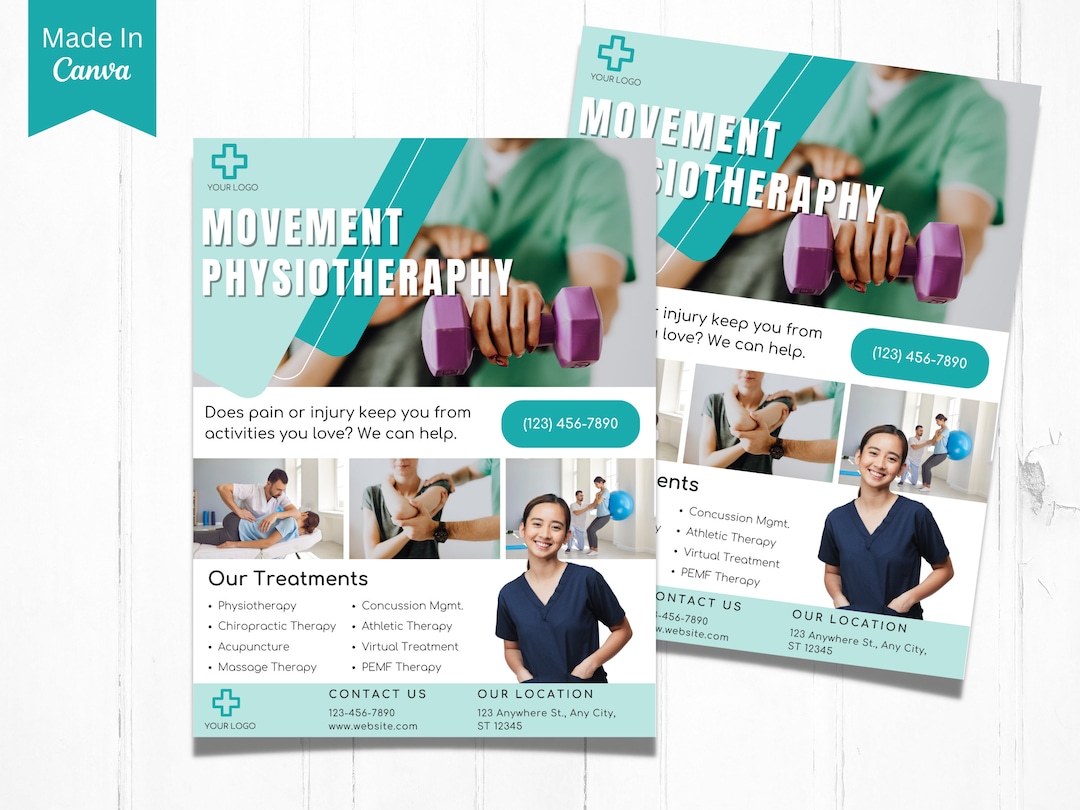 Chiropractor Therapy Template, Physiotherapy Promotion Flyer, Business ...