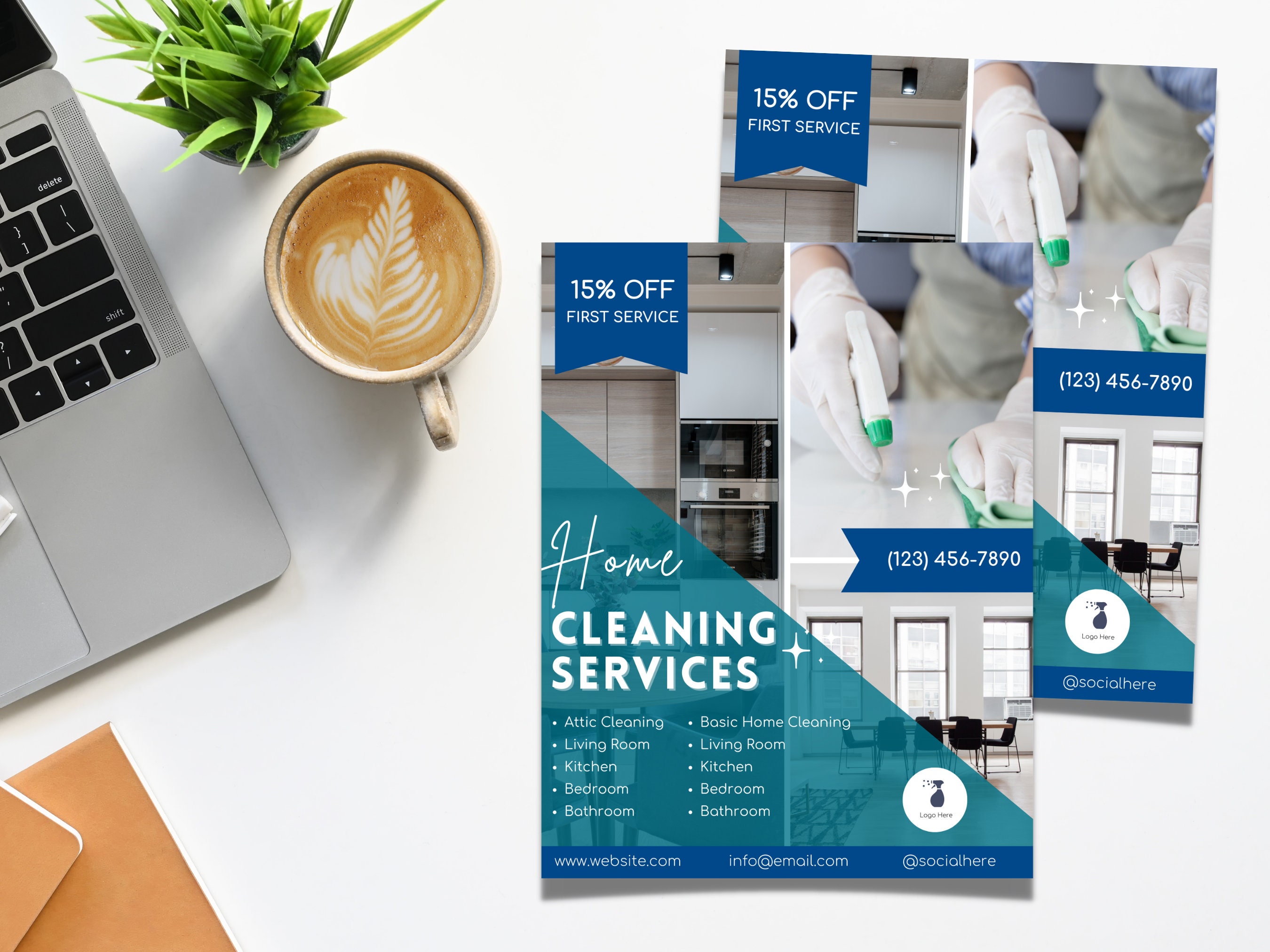 Cleaning Service Flyer, DIY Sheet, Cleaning Service Poster, Housekeeping Flyer, Editable ...