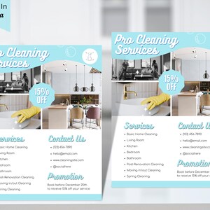 Cleaning Service Flyer, DIY Sheet, Cleaning Service Poster ...