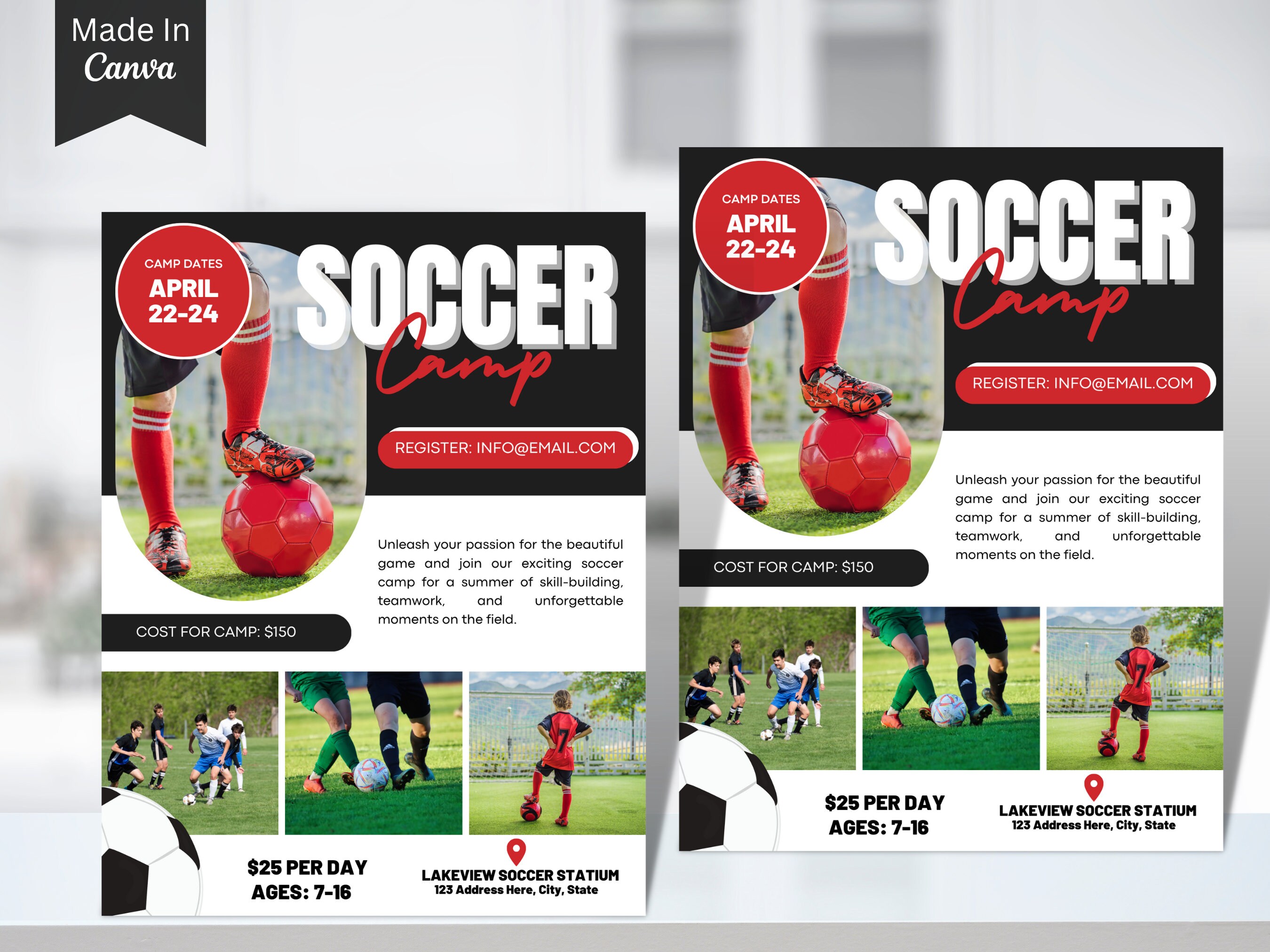 DIY Soccer Camp Templates Soccer Camp Flyer Editable Social - Etsy