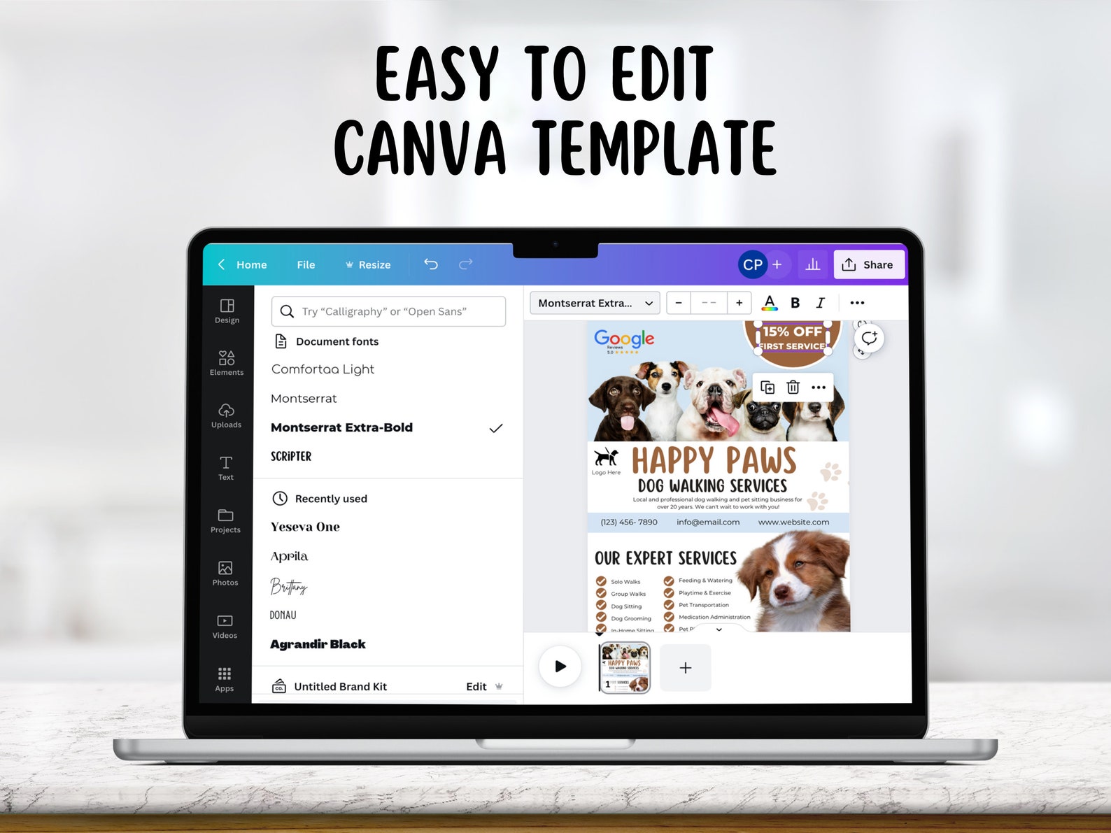 Dog Walking Flyer Poster Leaflet, Pet Sitting Flyer Poster Leaflet, Pet ...