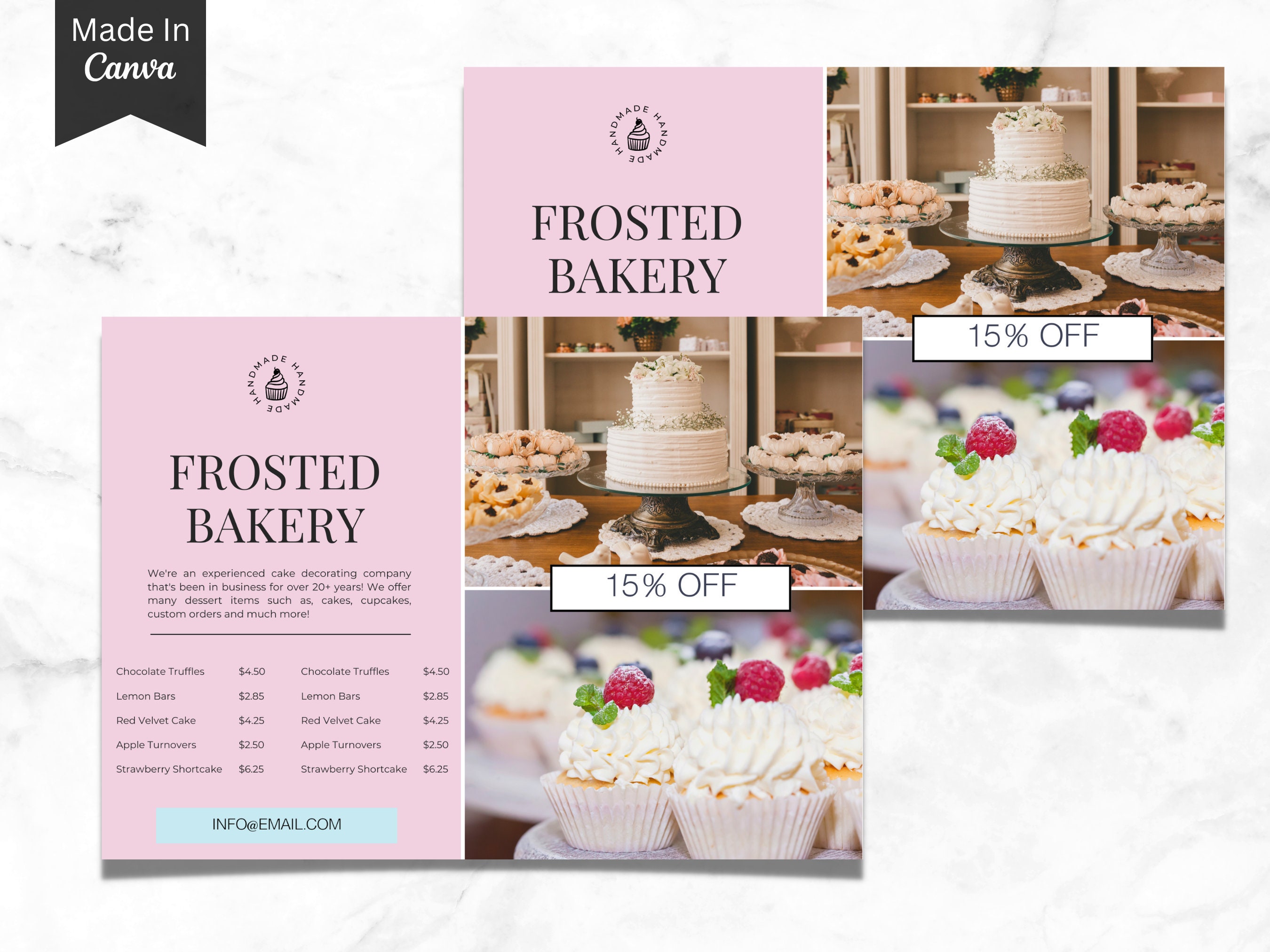 Cake Flyer Template, Cupcake Cake Business Flyer, Baking Dessert Flyer ...