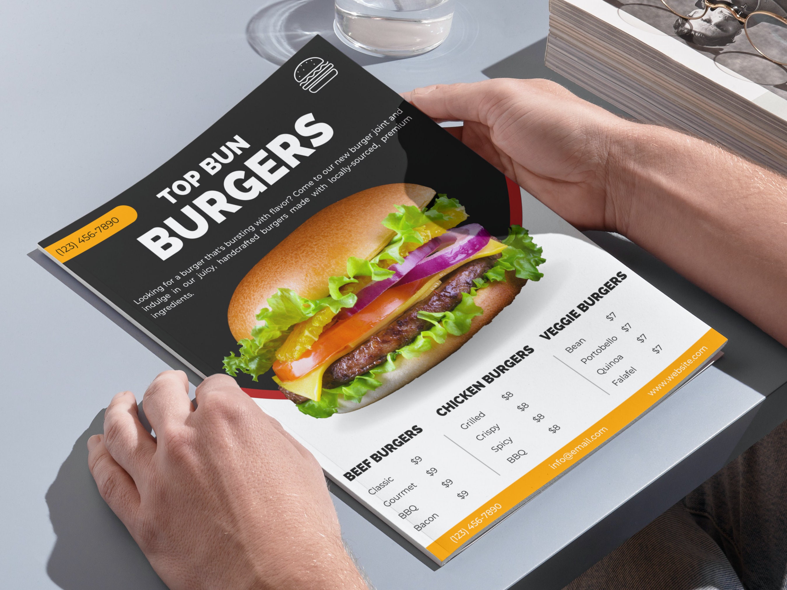 Burger Flyer DIY Canva Burger Flyer Template Editable US - Etsy